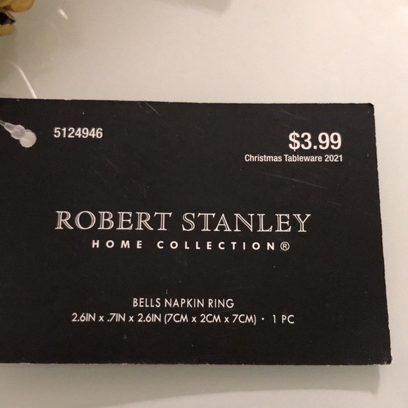 Kitchen | Robert Stanley Set Of 4 Gold Silver Christmas Jingle Bells Napkin Rings | Poshmark